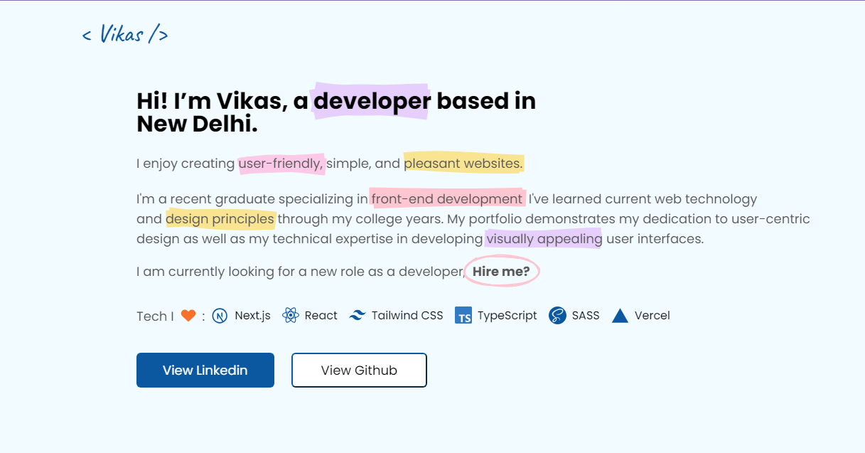 Vikas Chauhan | Web Developer